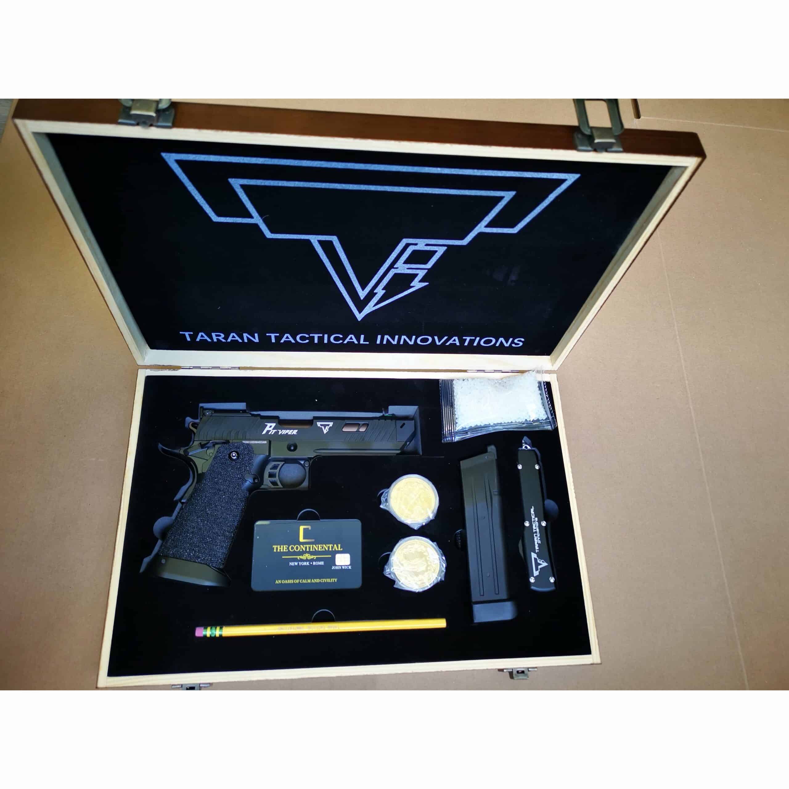 Golden Eagle - John Wick PIT VIPER (Wood Case) Green Gas Blowback Gel ...